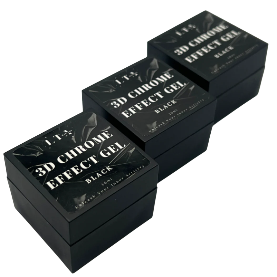 3D Chrome Effect Gel Black – LTA NAILS