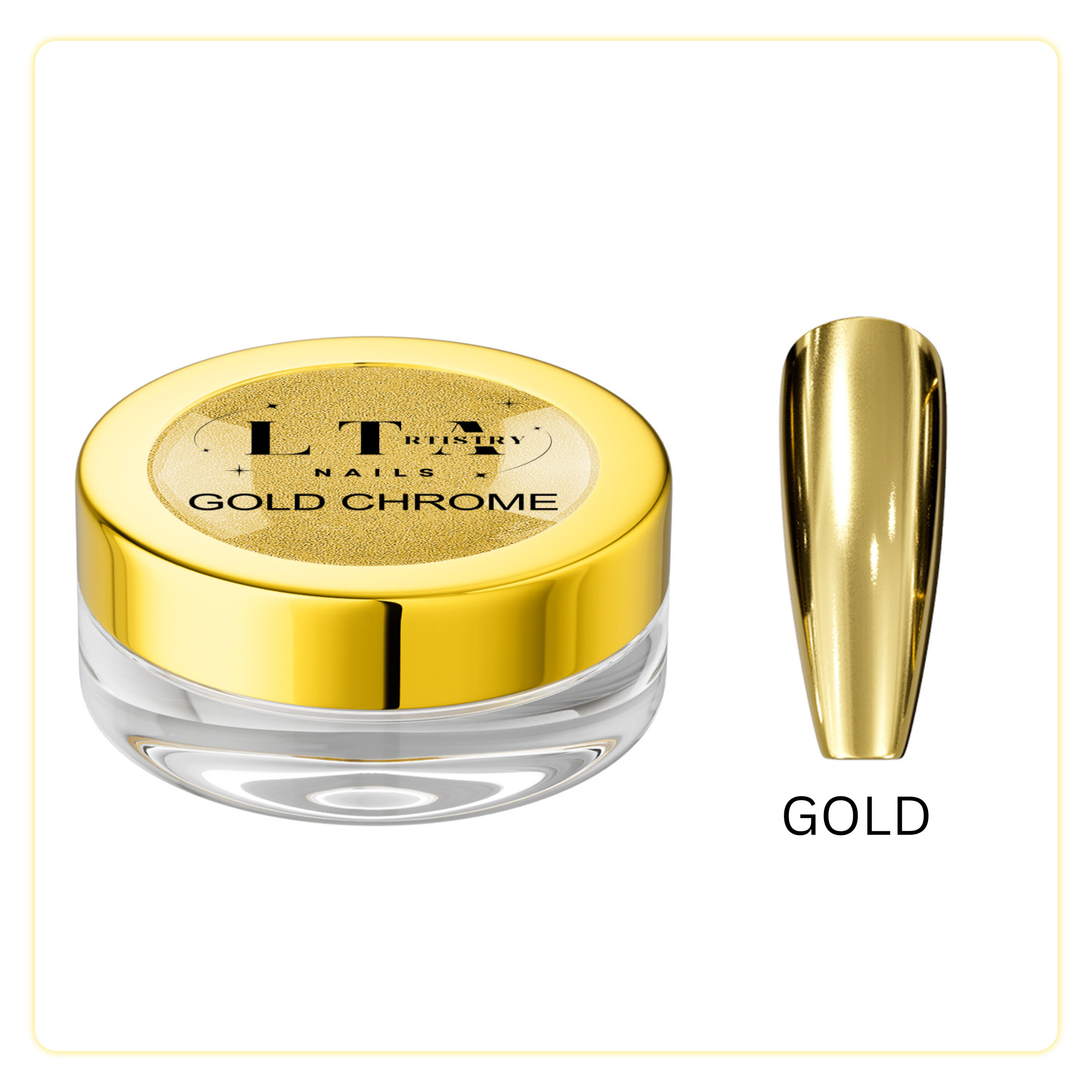 Gold Chrome Powder Metallic Mirror Finish – LTA NAILS