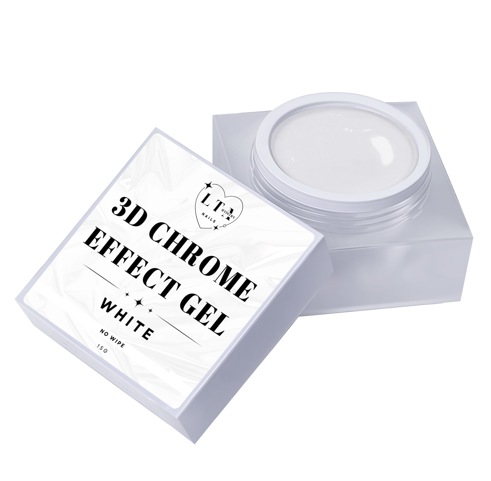 3D Chrome Effect Gel White – LTA NAILS